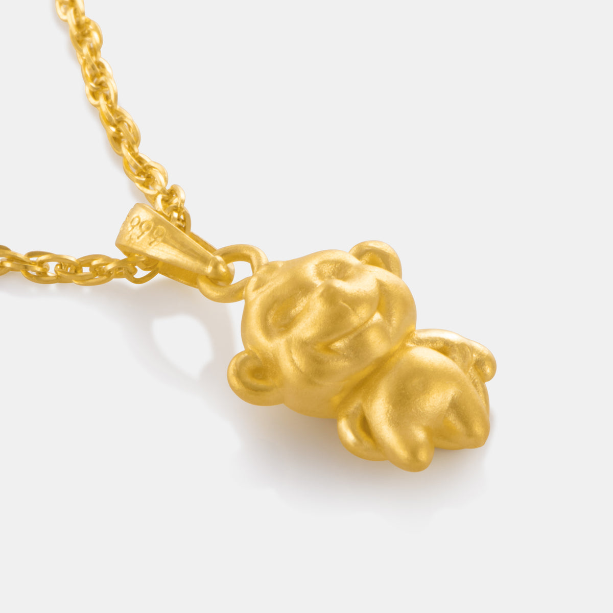 24K Gold Rat Pendant | 足金生肖鼠吊坠 | Clever Zodiac Charm – Lao Feng Xiang ...